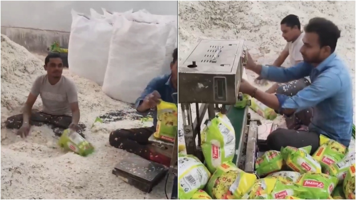 Shocking video shows unhygienic packing of poha inside factory