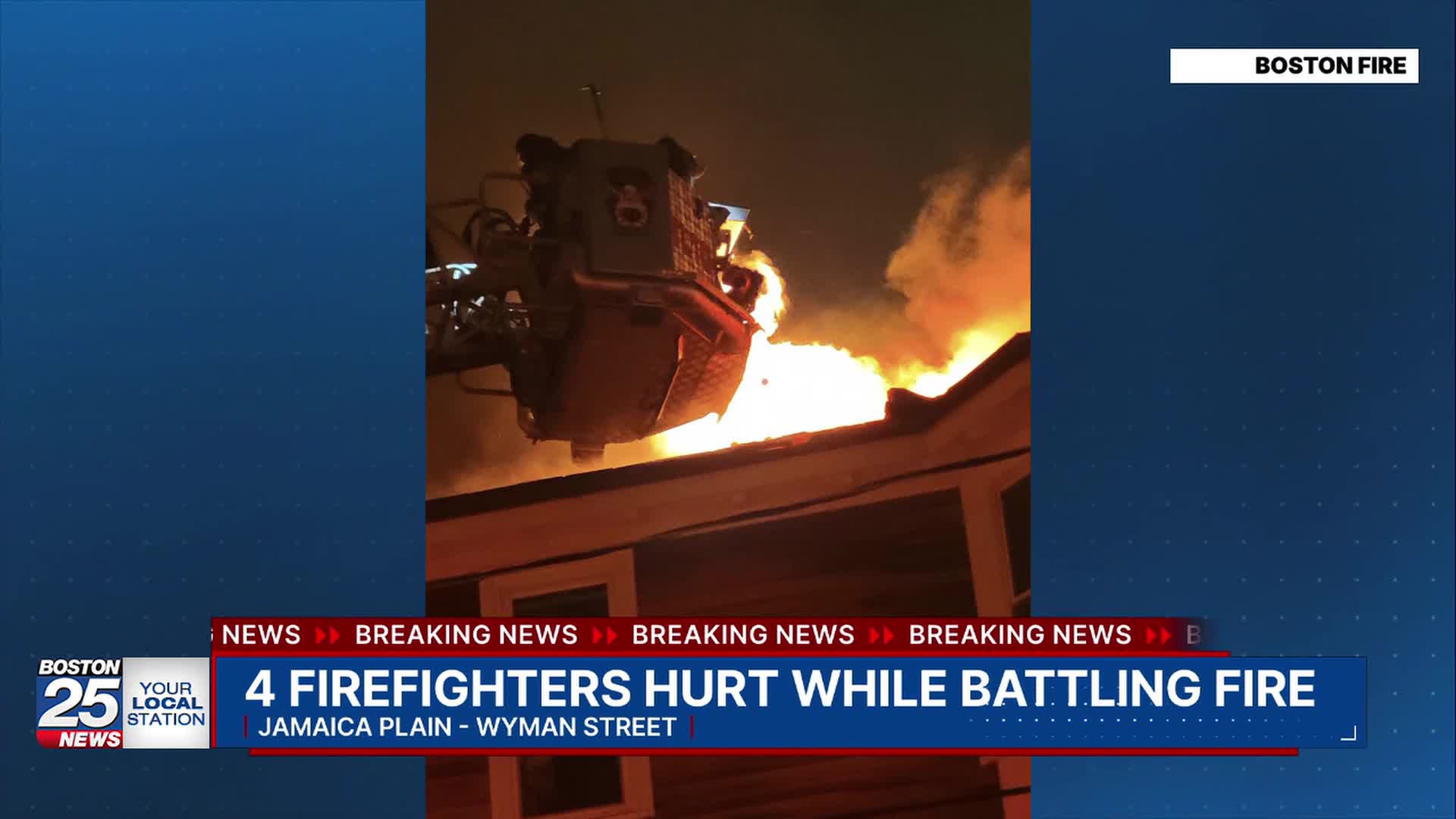 4 Boston firefighters hurt while battling triple-decker blaze that ...