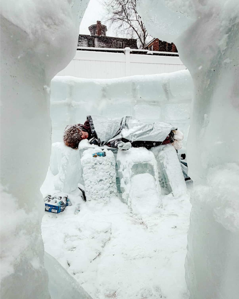 Southie roommates built a massive igloo that went viral on social media ...