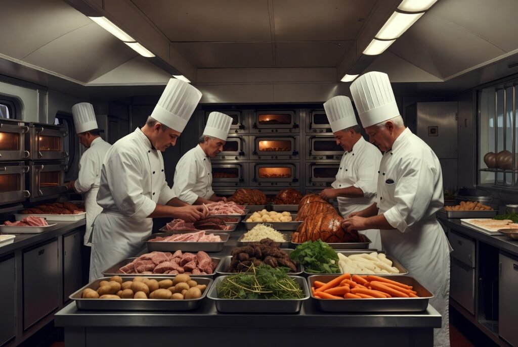 Airline food during the golden age of air travel