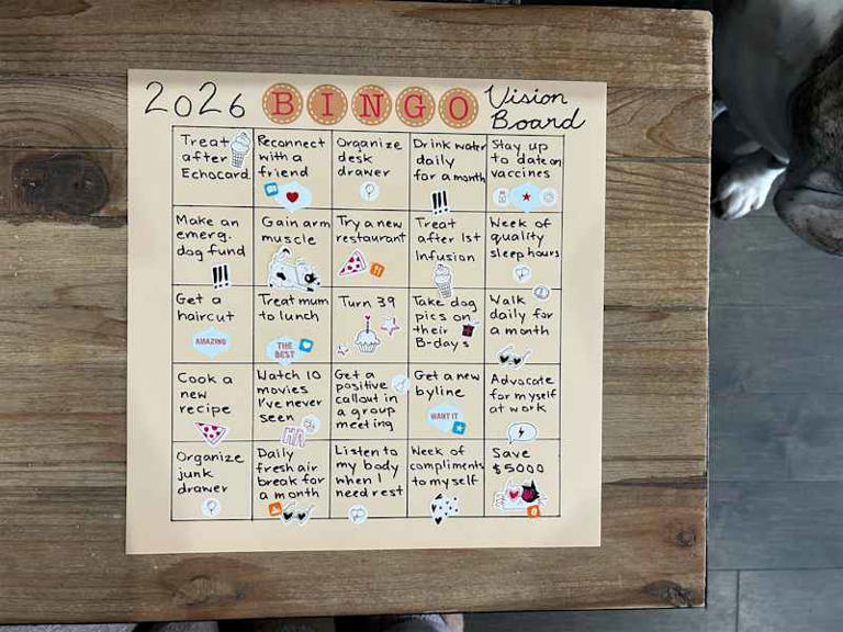 I used a bingo card to set my 2026 goals, and it was transformative