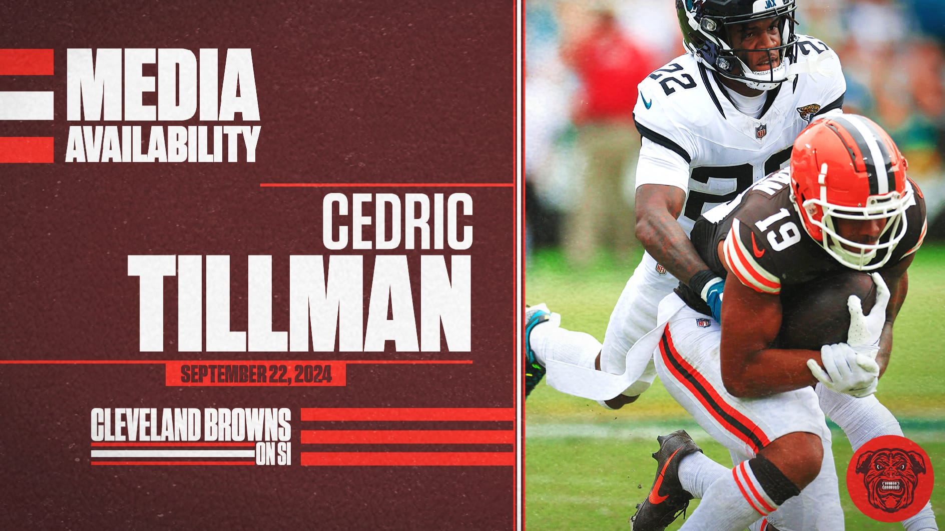 Cleveland Browns wide receiver Cedric Tillman meets with media ...