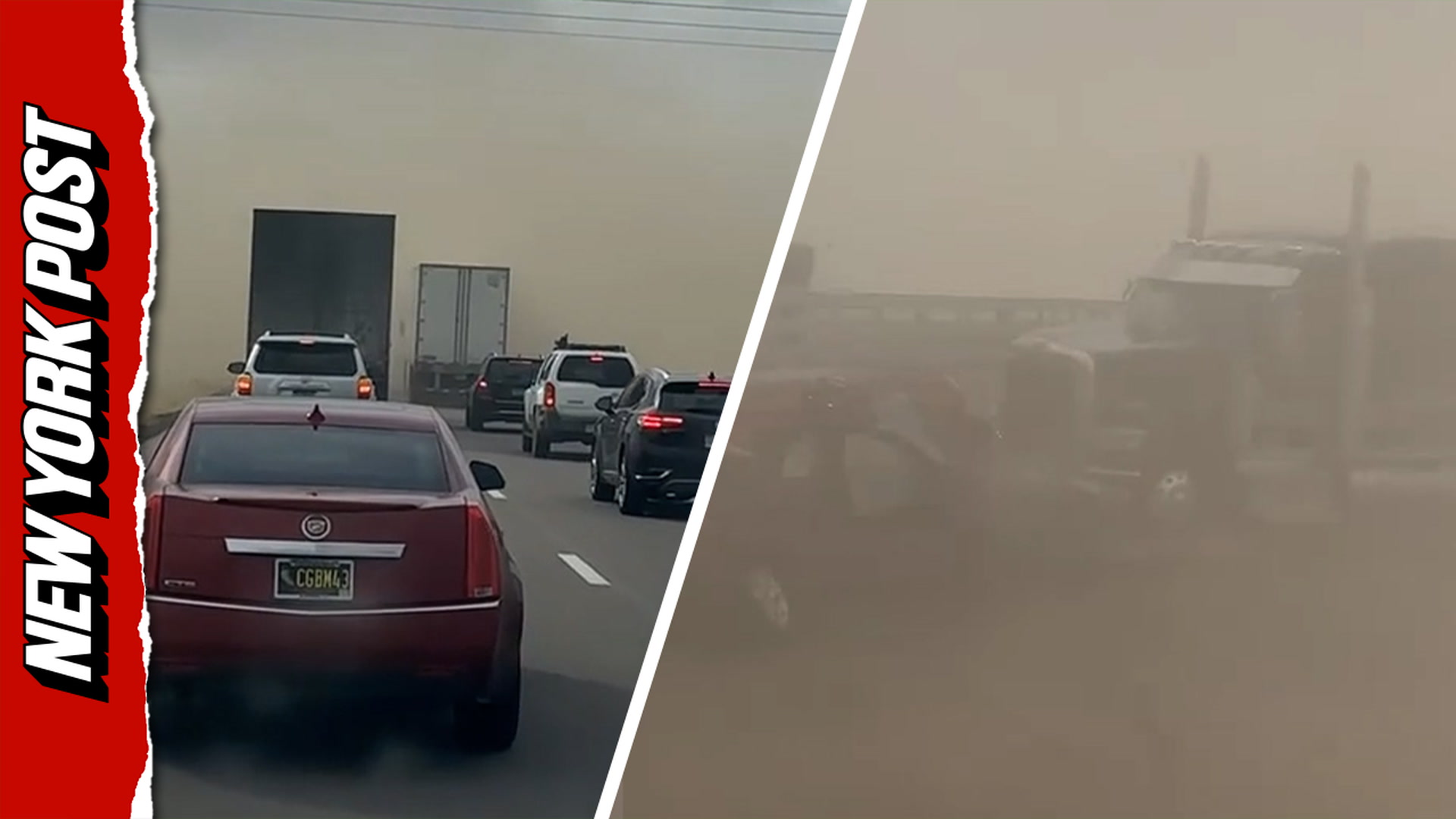 Moment massive dust storm causes deadly multi-vehicle crash on Colorado ...