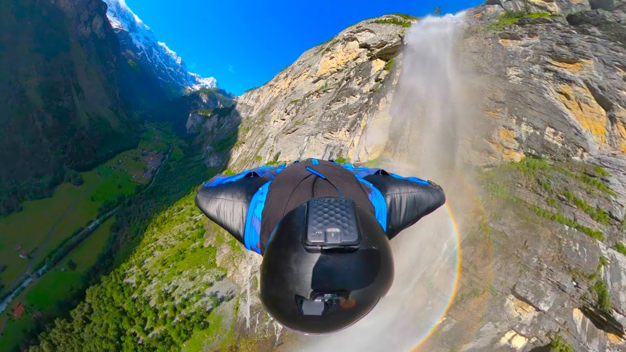 One small drift… and he hits rock and water