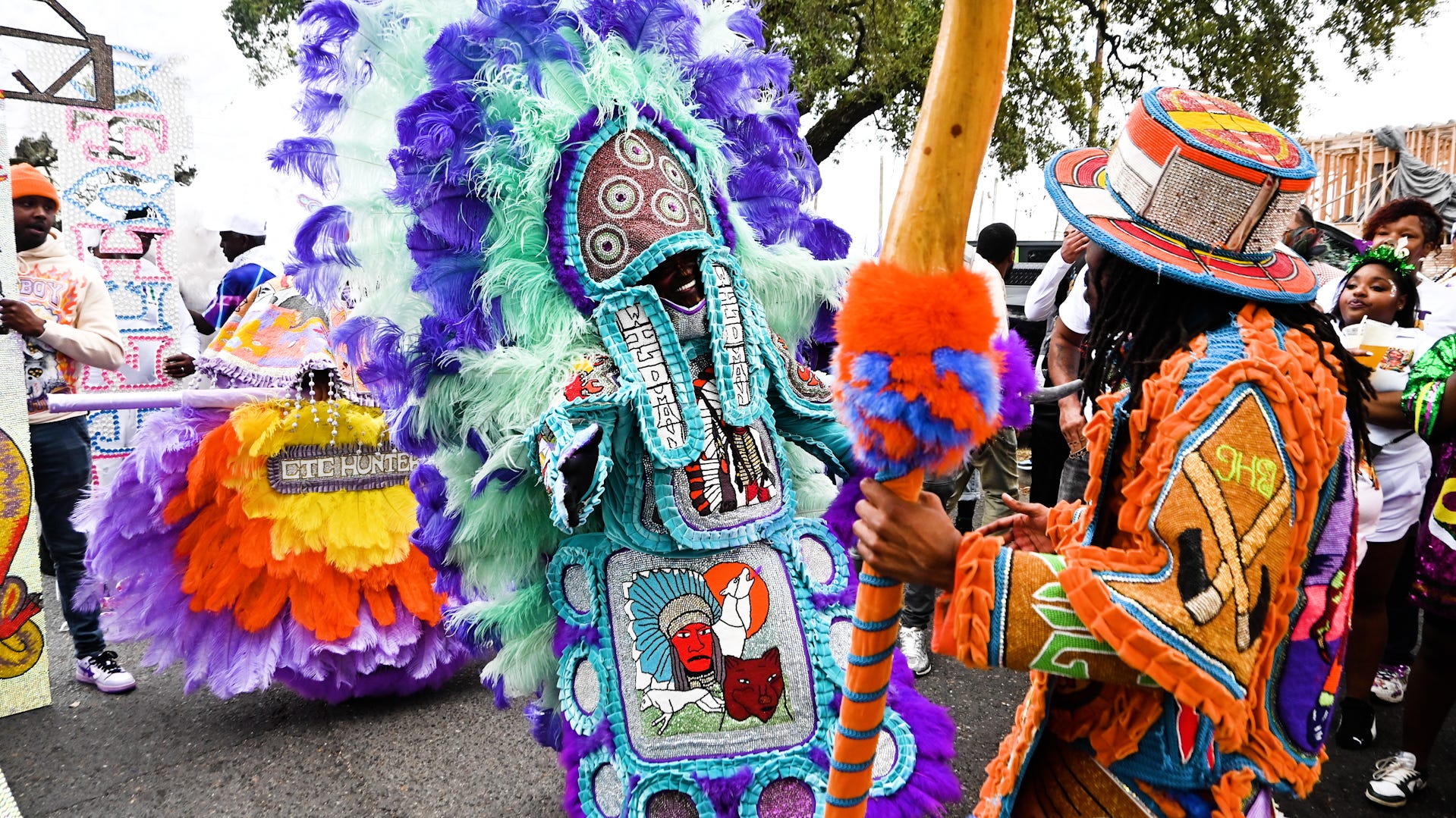 Black Masking Indians emerge for Mardi Gras celebration
