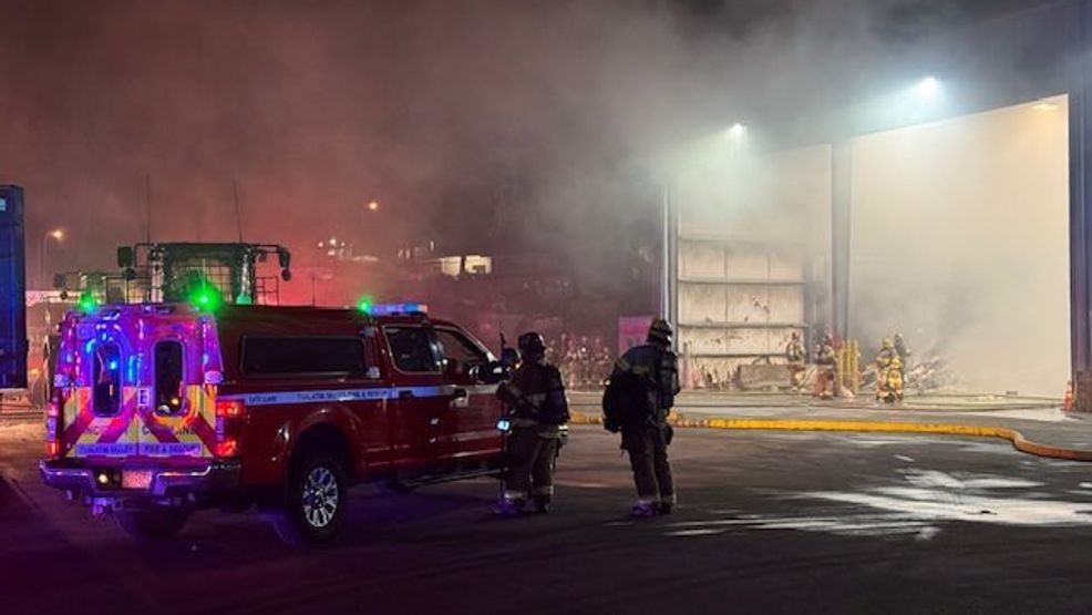 TVFR crews battle early-morning commercial fire at Pride Disposal in ...