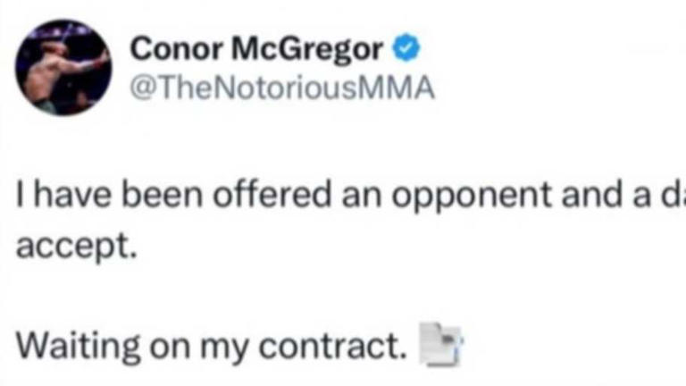 Conor McGregor quickly deletes post promising long-awaited UFC return fight