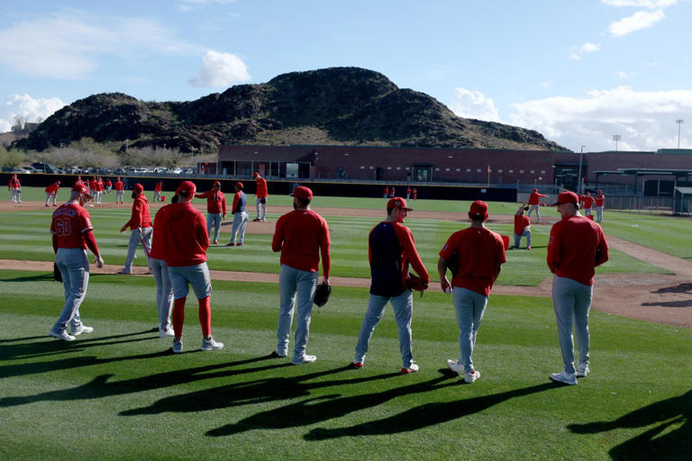 Photos: Mike Trout and the Angels begin workouts at spring training in ...
