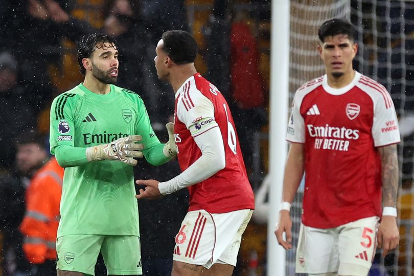 Arsenal player ratings vs Wolves as Gabriel and Raya cost Gunners big ...