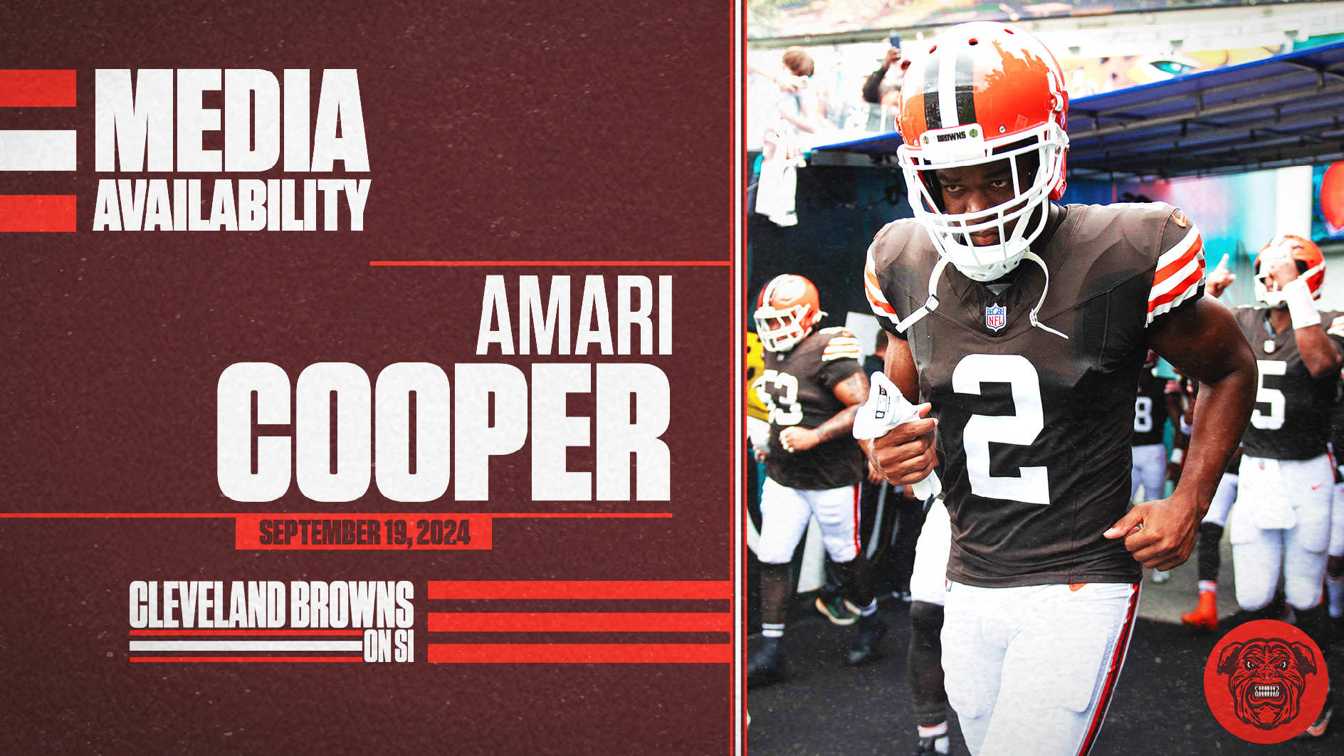 Cleveland Browns wide receiver Amari Cooper meets with media following ...