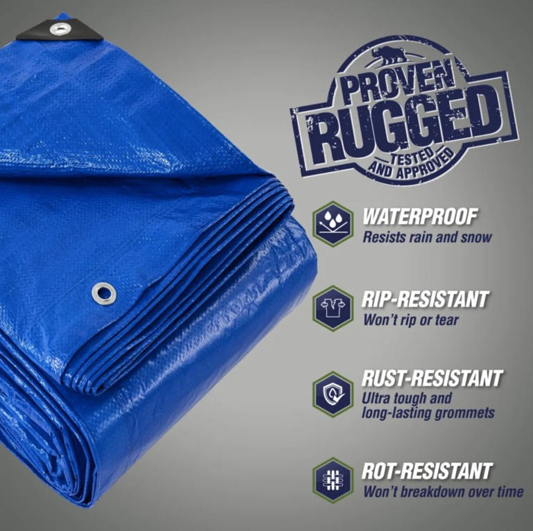 Walmart's bestselling heavy-duty, all-weather tarp is just $13