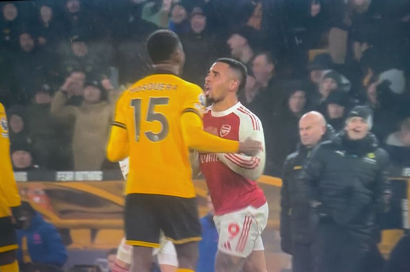 Arsenal clash vs Wolves ends in fury as Gabriel Jesus lets loose at ...