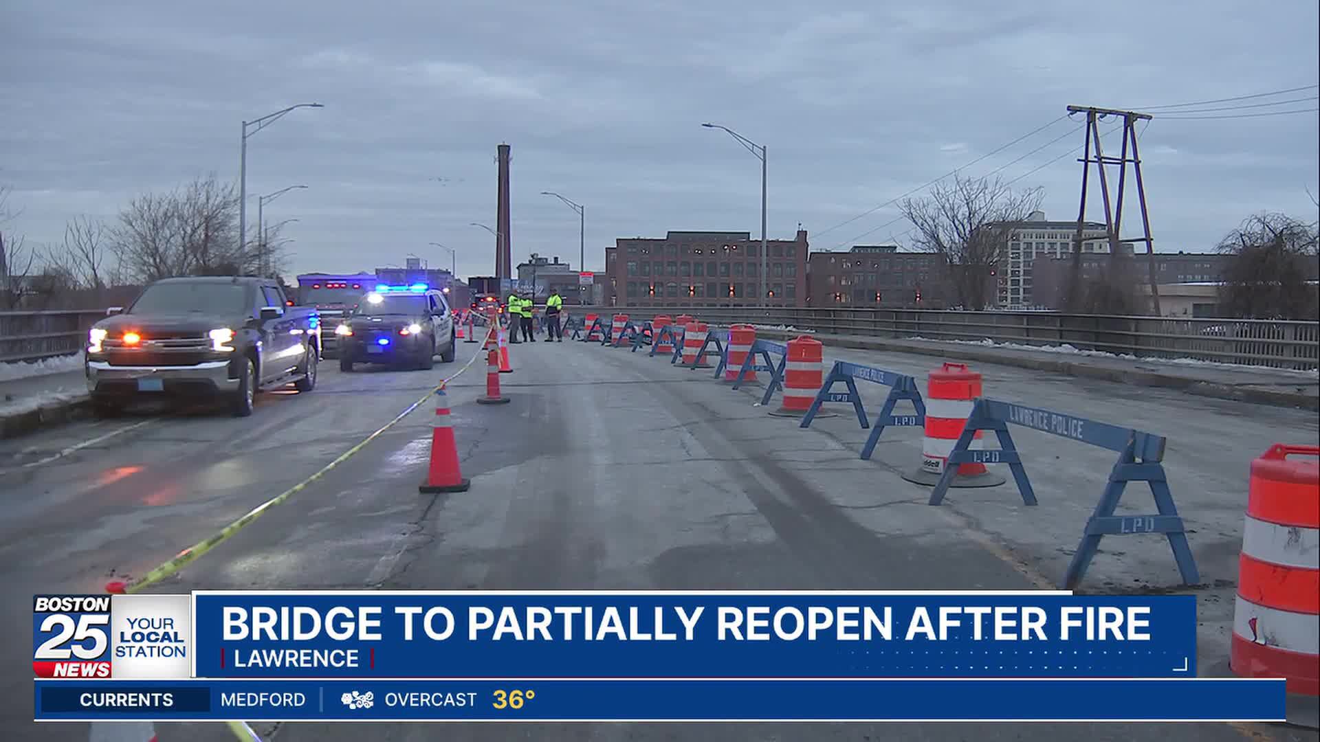 City of Lawrence to partially reopen Central Bridge Thursday after fire ...
