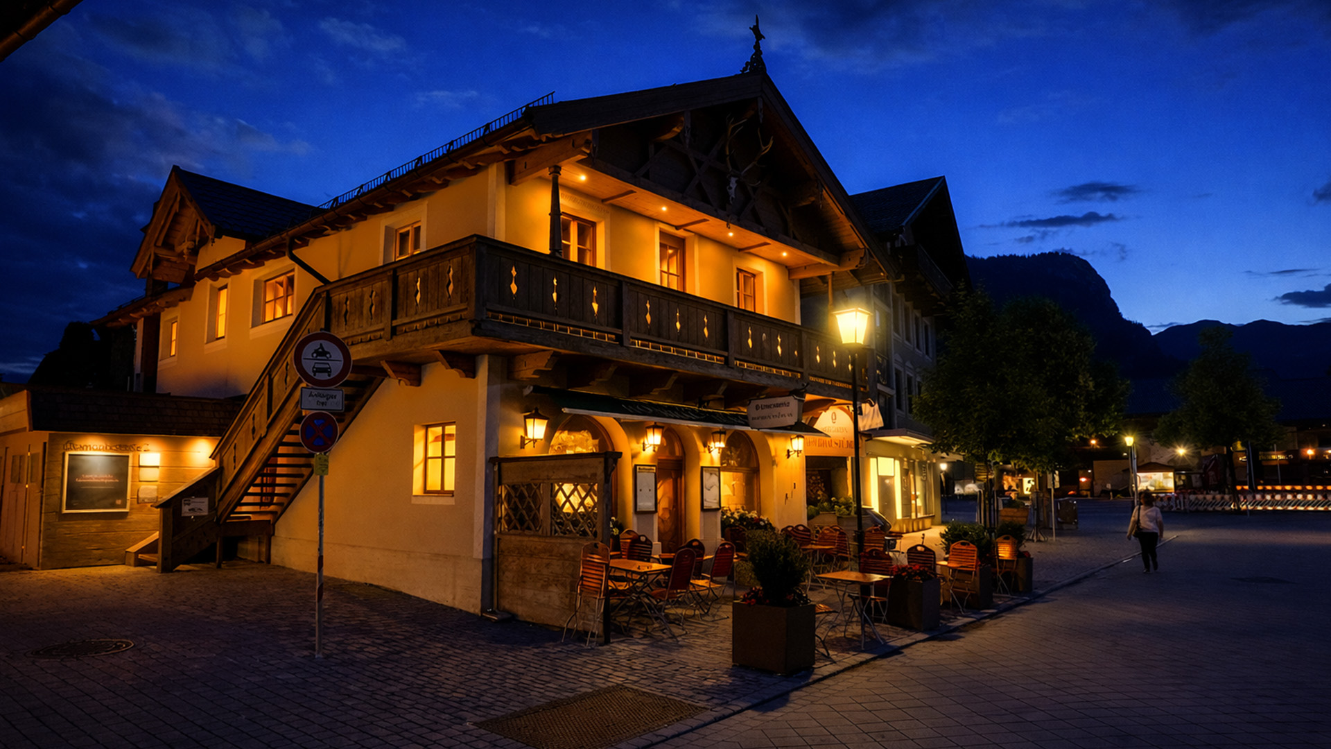 Garmisch Partenkirchen Germany peaceful alpine evening walk (4K)