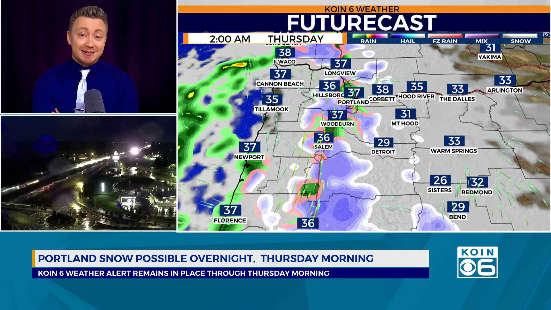Special weather report: Portland's snow chances remain Thursday morning