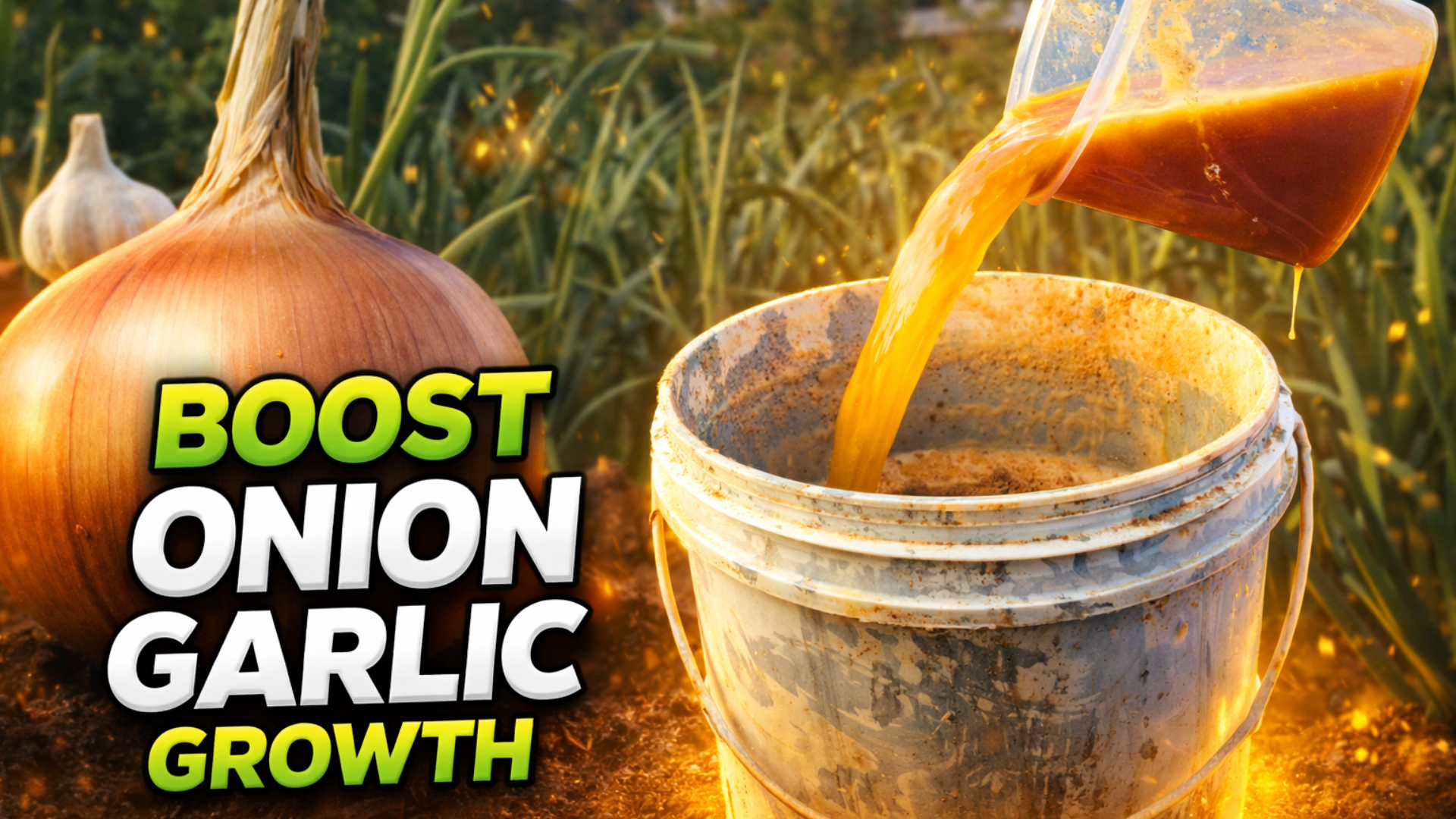The secret liquid that grows massive garlic and onion bulbs