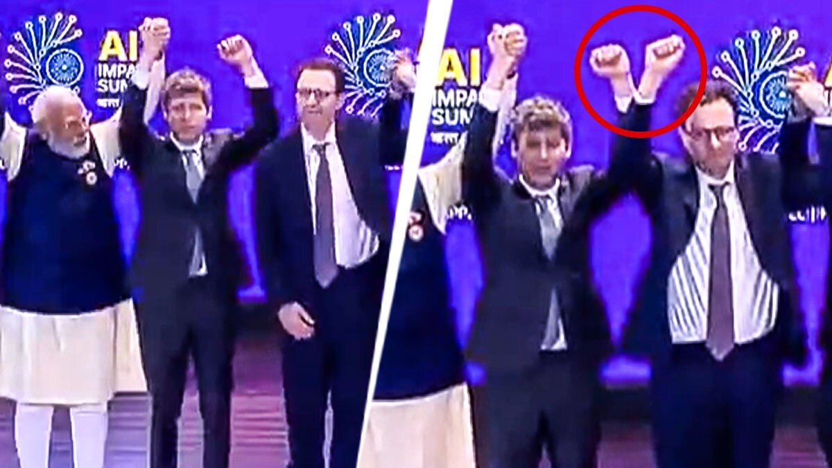Awkward. Sam Altman, Dario Amodei skip unity hand-raise at PM Modi ...