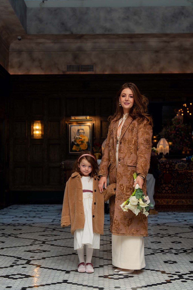 The dress: Grace Cahill's city chic bridal look was effortlessly her own
