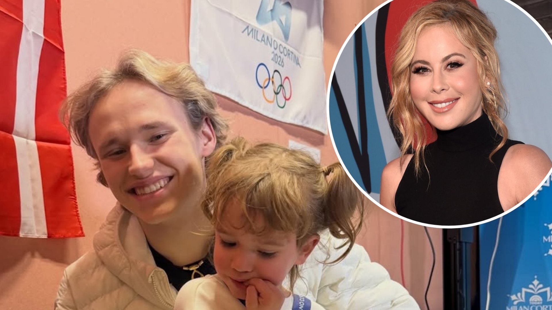 Ilia Malinin adorably puts his gold medal on Tara Lipinski's daughter