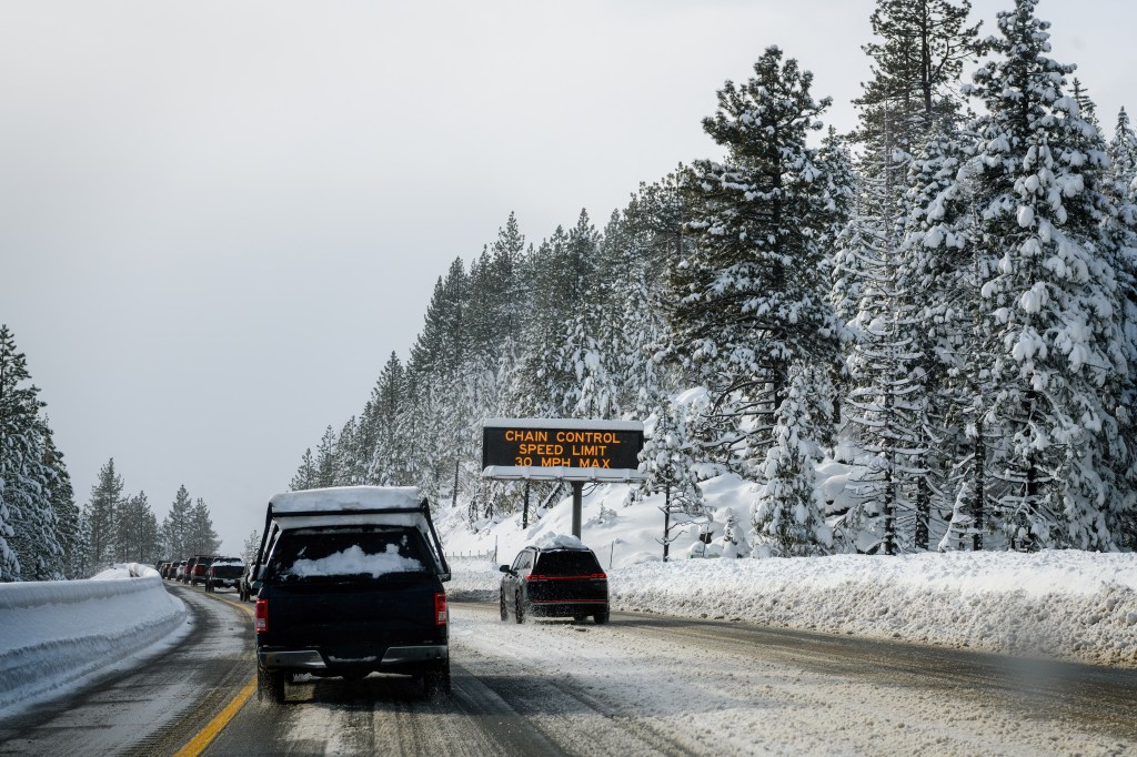 Snow causing dozens of crashes, closing California highway: 'Stay home'
