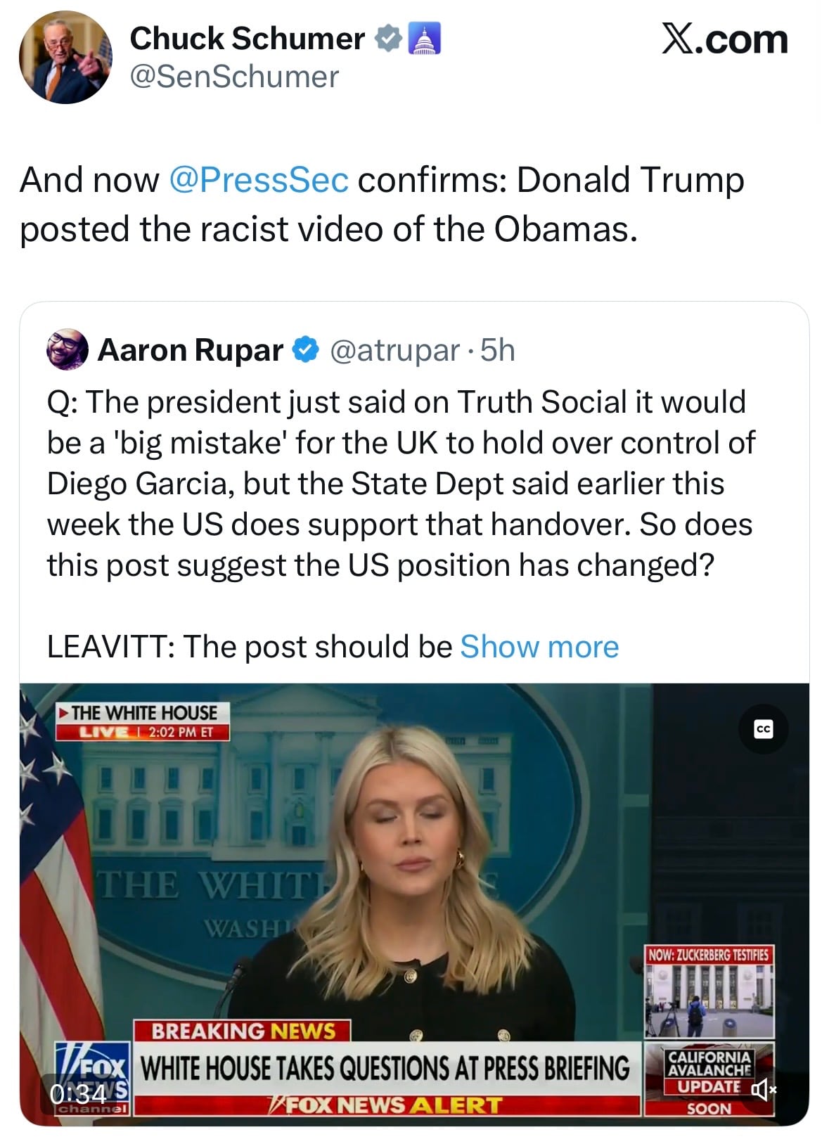 Karoline Leavitt exposed for throwing Trump under the bus over Obama post
