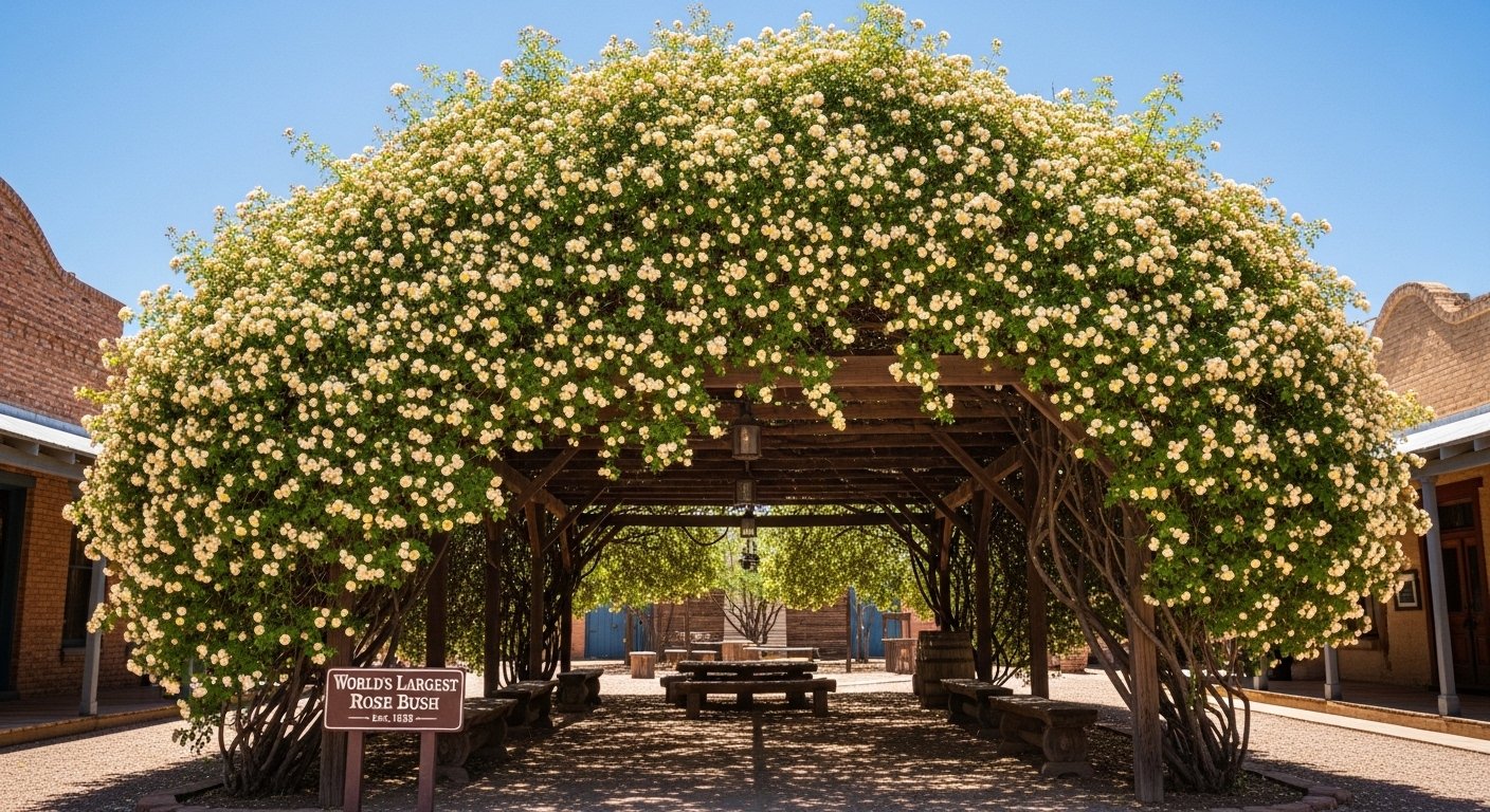 Travel to Arizona to see the world’s largest rose bush