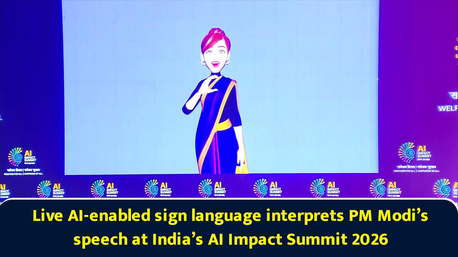 Live AI-enabled sign language interprets PM Modi’s speech at India’s AI ...