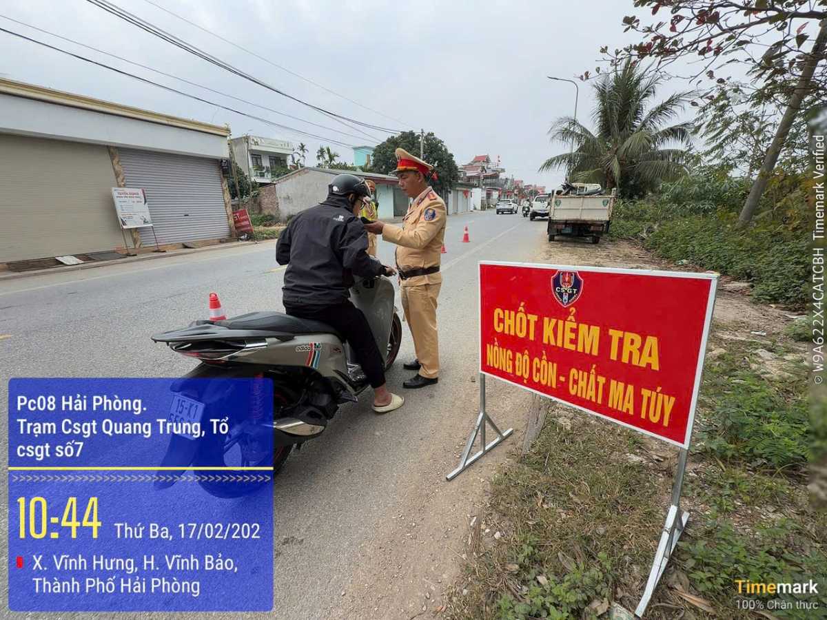 313 tài xế vi phạm nồng độ cồn ở Hải Phòng trong 5 ngày nghỉ Tết