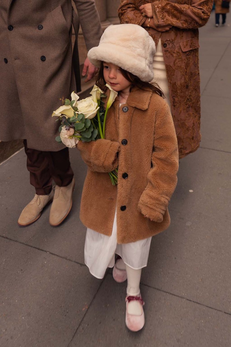 The dress: Grace Cahill's city chic bridal look was effortlessly her own