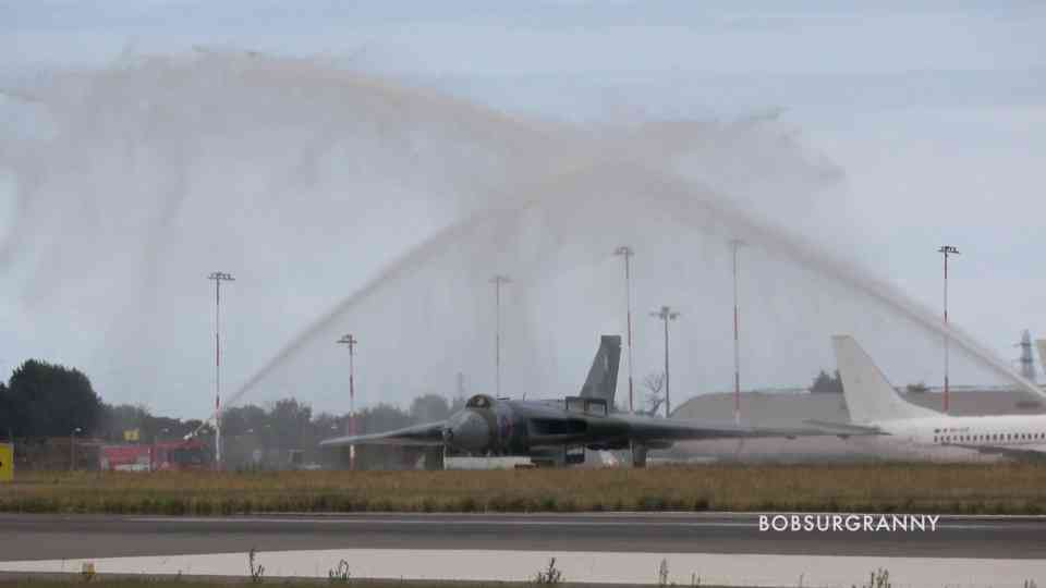That Vulcan howl hits before you see the jet