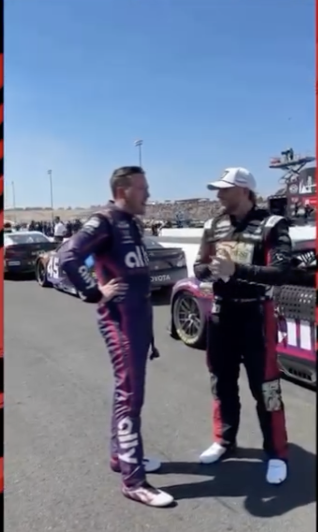 Ty Dillon and Alex Bowman had a chat at Sonoma Racecourse