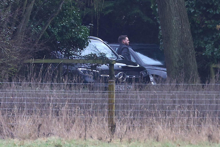 Police cars pictured at ex-Prince Andrew's Sandringham home amid his arrest
