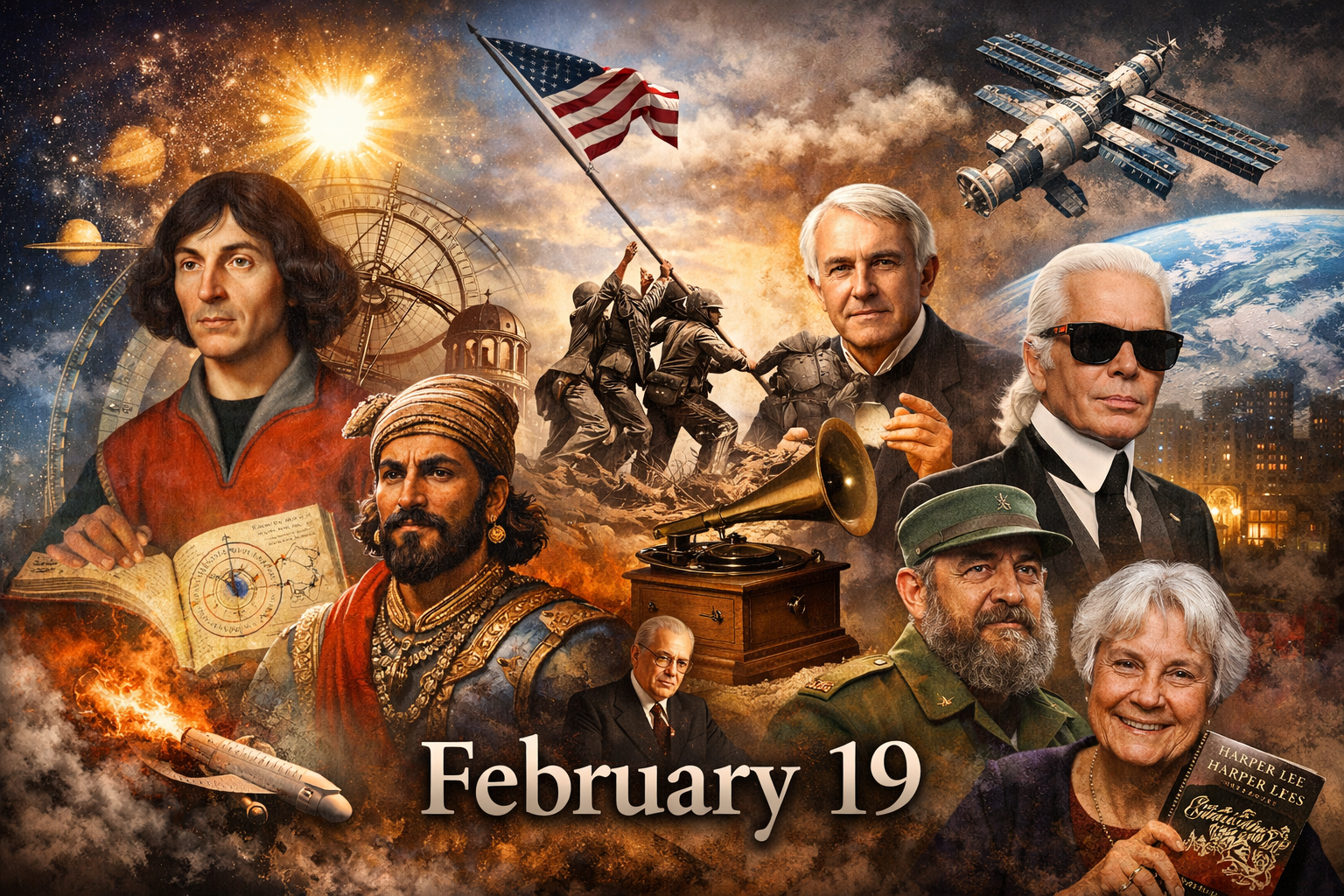 February 19, today in history: From empires to space and social change