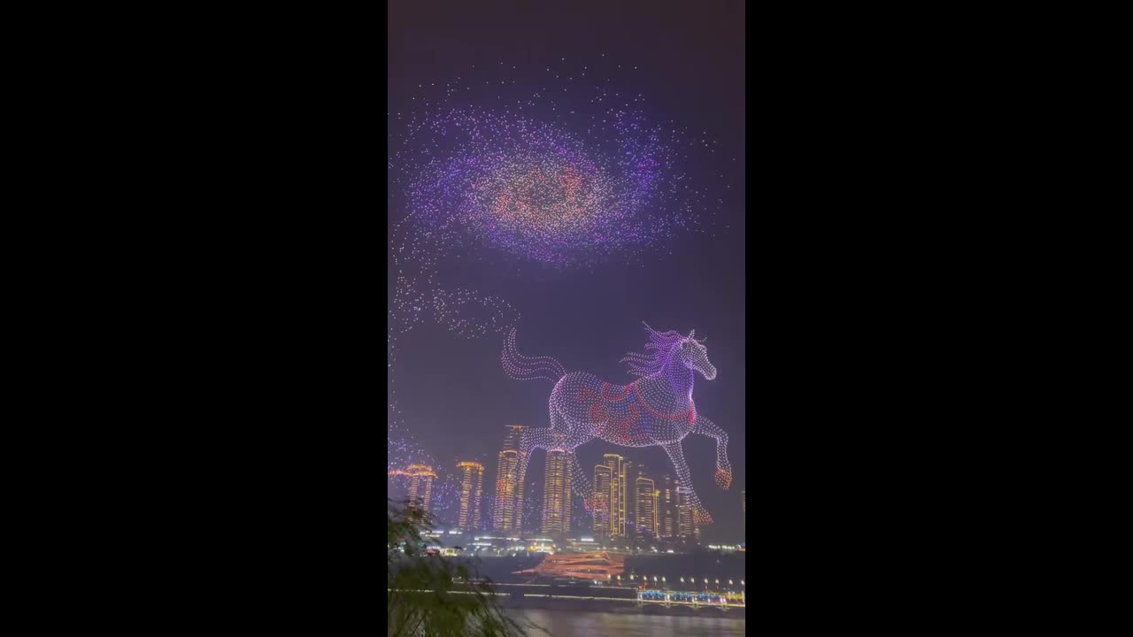 Chinese city delivers stunning drone show to mark Lunar New Year