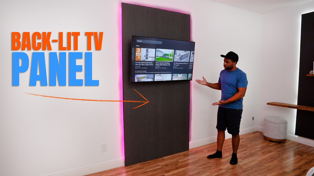 Clean & modern LED TV wall build — no cable clutter!