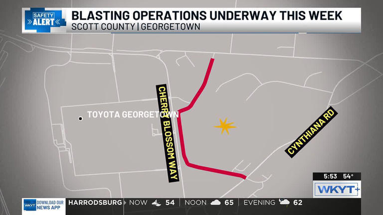 Georgetown blasting operations begin in expansion project