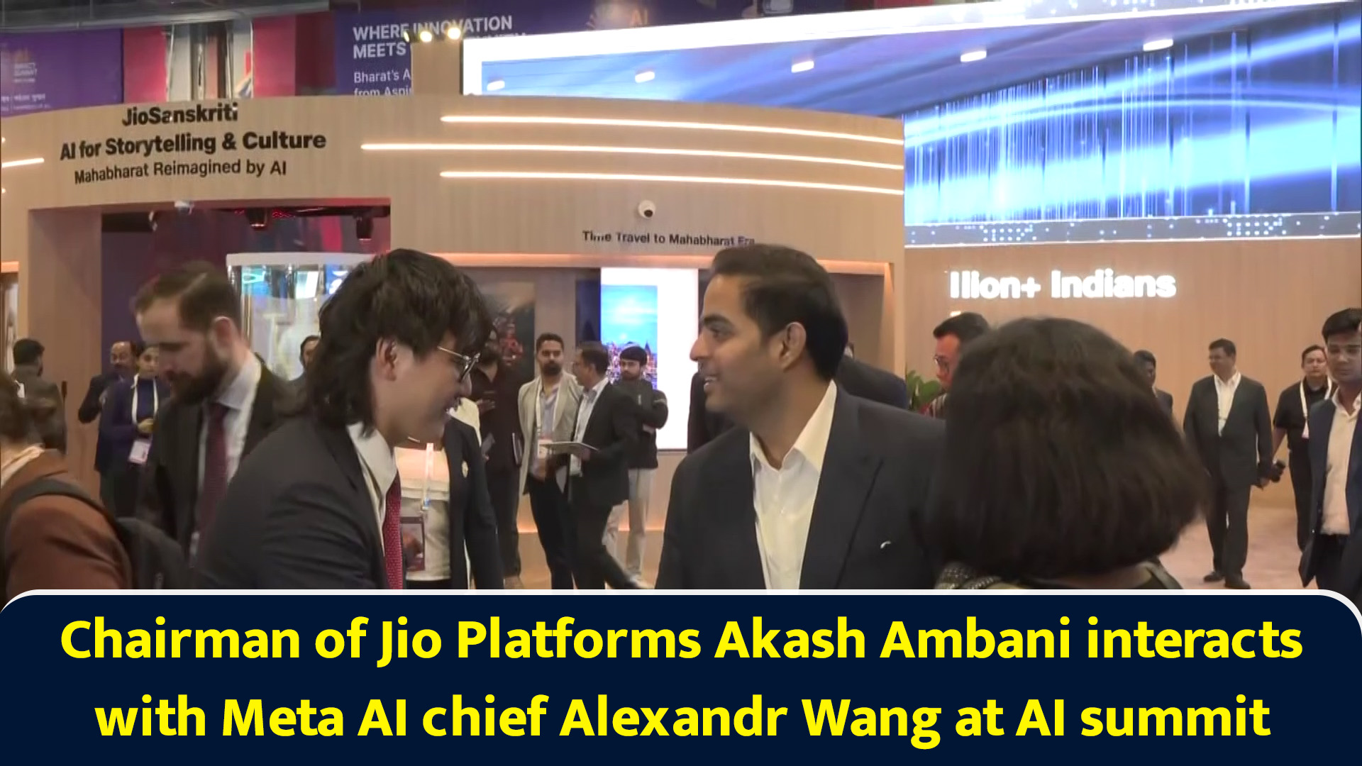Chairman of Jio Platforms Akash Ambani interacts with Meta AI chief ...