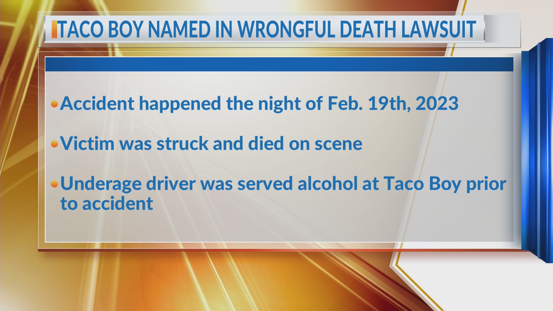Taco Boy named in wrongful death lawsuit