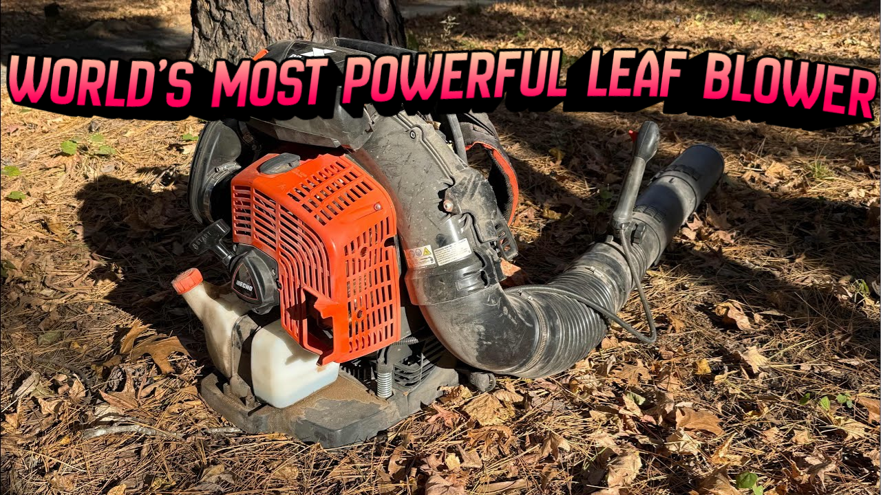 Extreme power test on a high speed leaf blower