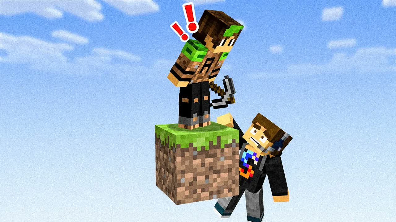 How I trapped my friends on 1 block in Minecraft