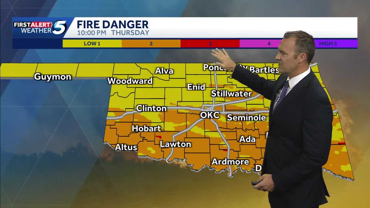 Timeline: Fire danger remains high before cold front hits later Thursday