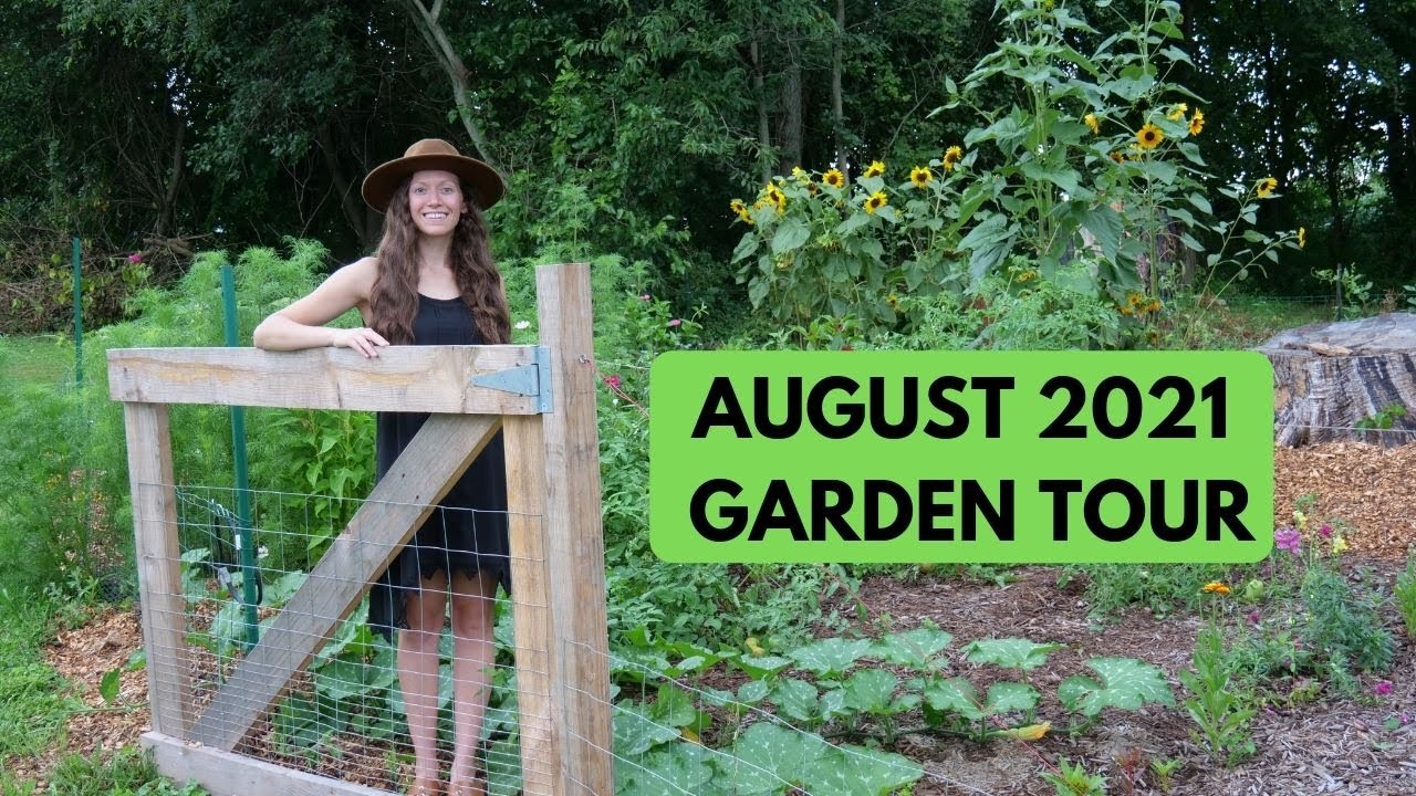 August 2021 garden tour with tomatoes, peppers, and more
