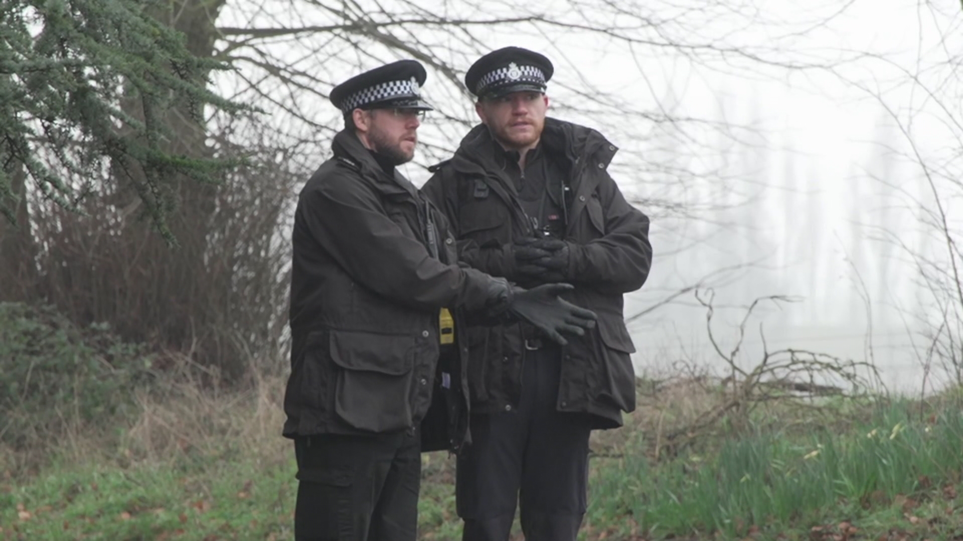 Police outside Sandringham after Andrew arrest