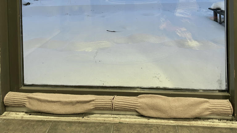 We tried using a pool noodle to stop winter drafts and in one word: genius