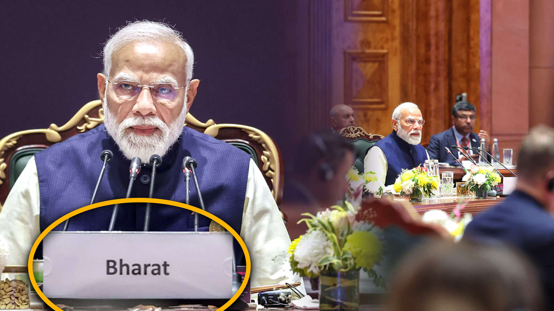From India to Bharat: PM Modi's nameplate grabs eyes, draws global ...