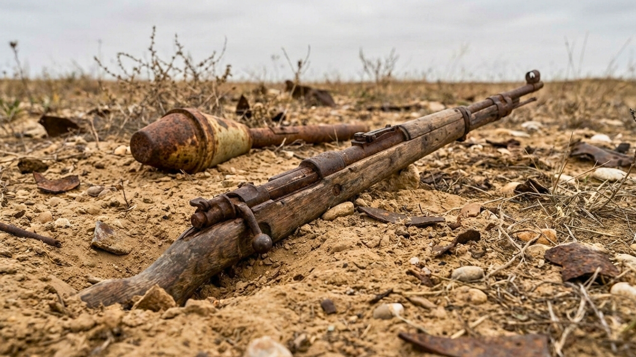 Mauser rifle remains and Panzerfaust discovered at Eastern Front ...