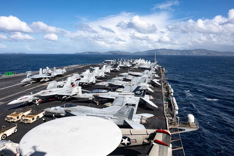 That's not normal: Nuclear-powered USS Gerald R Ford sails the Atlantic ...