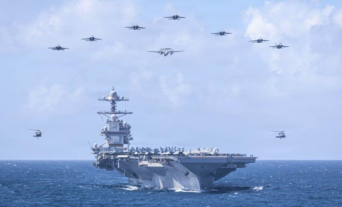That's not normal: Nuclear-powered USS Gerald R Ford sails the Atlantic ...