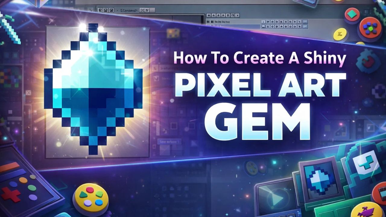 How to create a shiny pixel art gem