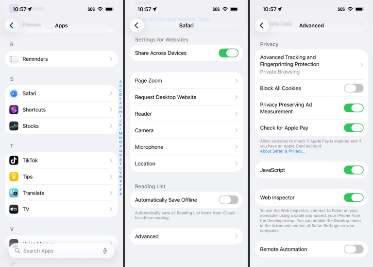 Debug Safari issues with Web Inspector on iPhone